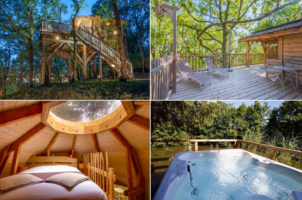 Cabanes dans les bois pour un week-end dans la nature avec votre moitié
